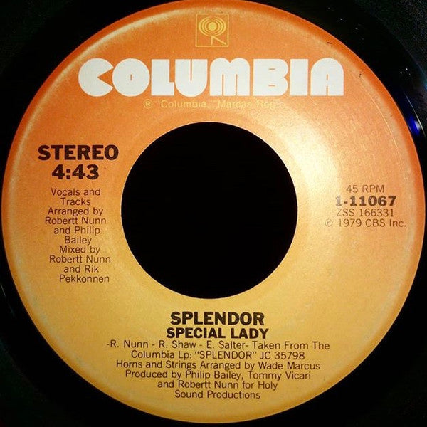 Buy Splendor : Take Me To Your Disco / Special Lady (7") for a great ...