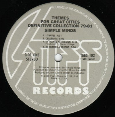 Buy Simple Minds : Themes For Great Cities (Definitive Collection 79-81 ...